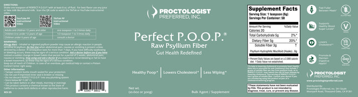 PRICE INCREASE SOON | Perfect Poop ® Psyllium Husk | RAW | VEGAN | GF ...